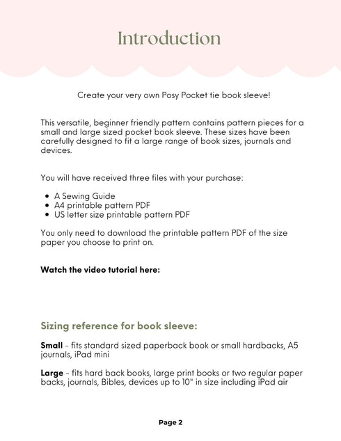 Sewing Patterns – Print and Posy