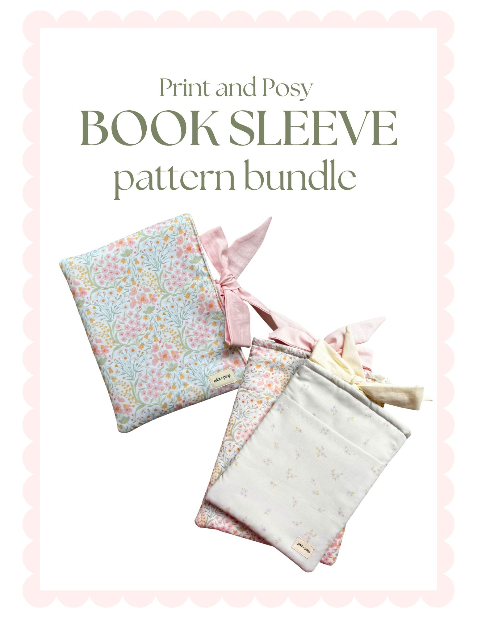 Book Sleeve Pattern Bundle – Print and Posy